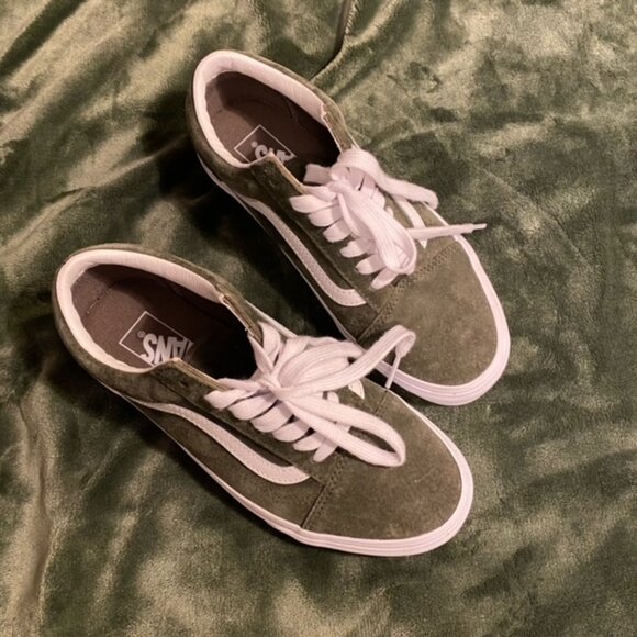 Vans | Shoes | Green Suede Vans | Poshmark